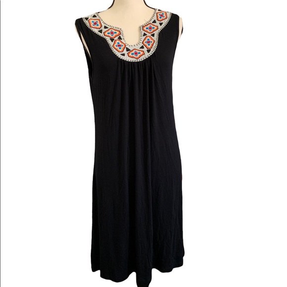 Spense | Dresses | Spense Black Beaded And Embroidered Midi Dress Size ...